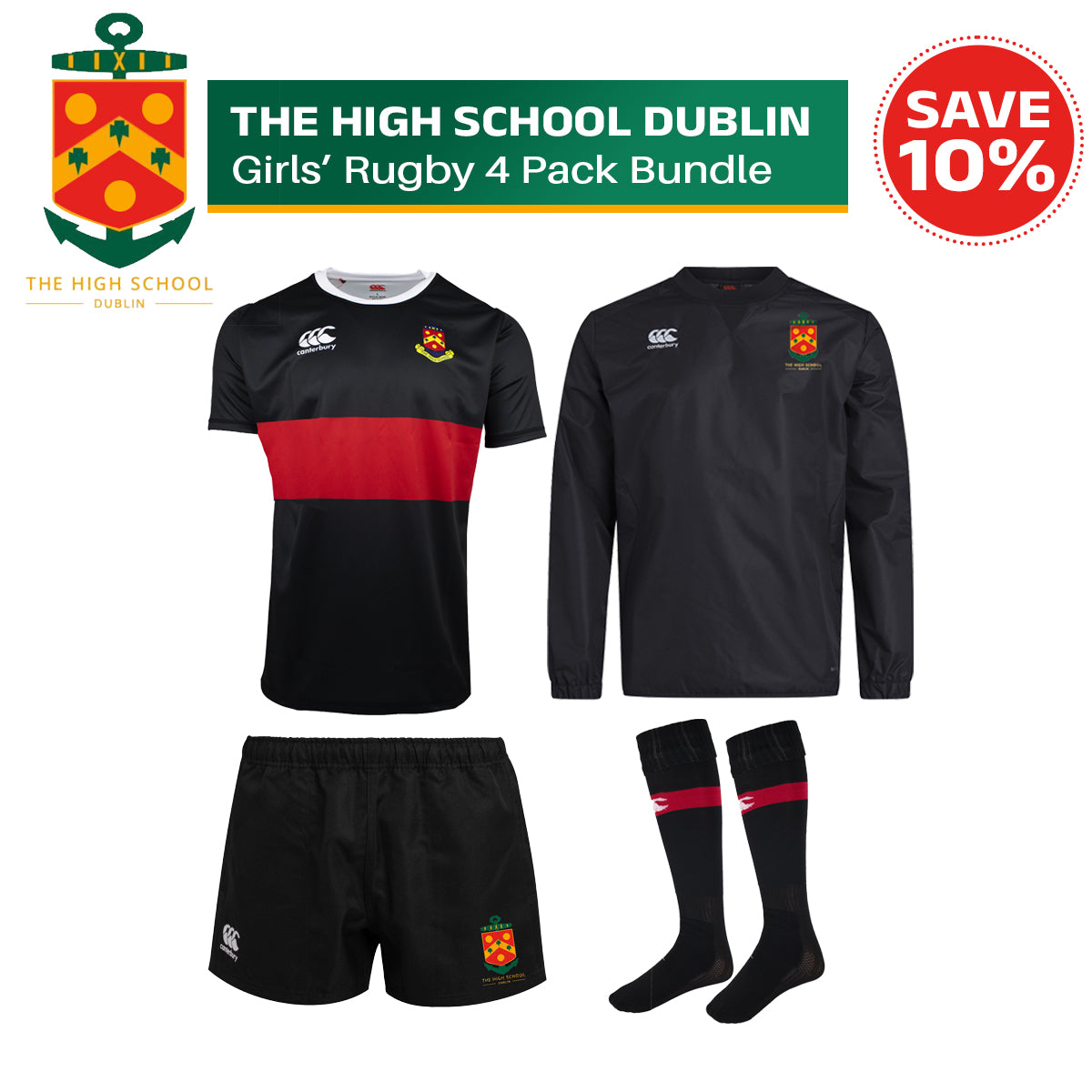 School Uniform | The High School Girls 4 Pack Rugby Bundle | Uniformity