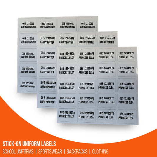School Uniform | Stick On Uniform Labels | Uniformity Ireland